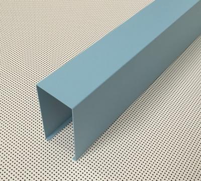 Cina Altezza lineare a forma di U di alluminio rivestita 100mm di larghezza 50mm del soffitto del metallo della polvere blu in vendita