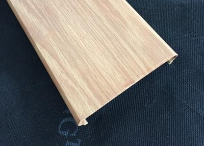 Cina C- Pannelli per soffitti di legno di alluminio commerciali a forma di di larghezza 100mm per Corridoio di compera in vendita