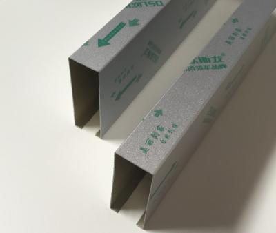 Cina Rullo del poliestere che ricopre il soffitto di alluminio grigio del deflettore del soffitto lineare del metallo in vendita
