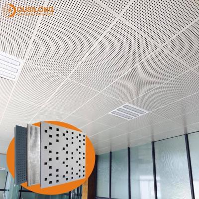 China Perforated Metal Suspended Ceiling Tiles with Sound Insulation on Steel Aluminum Sheet for sale