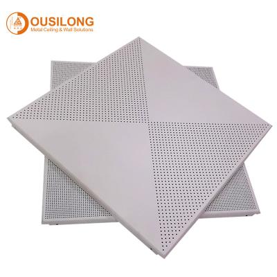 China Perforated Metal Ceiling Panel 600 x 600 Square Aluminium Clip in Ceiling Tile for sale