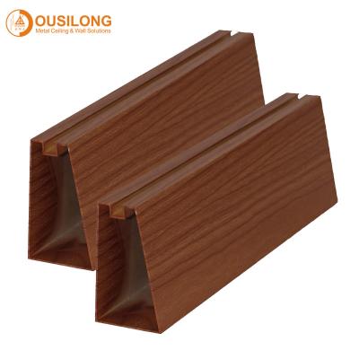 China Drop Linear Metal Decorative Ceiling Tiles Aluminium Square Tube Profile Tegular Ceiling for sale