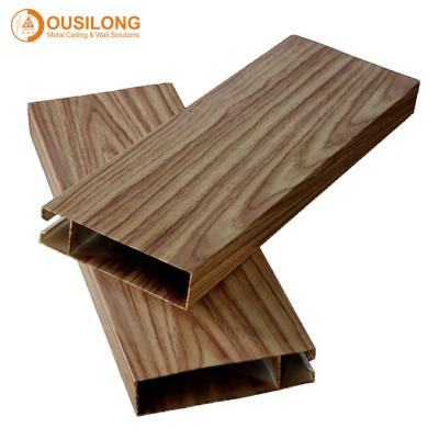 Cina Orni il soffitto sospeso del metallo falso cadono giù il bianco delle mattonelle del soffitto con grano di legno, SGS di iso in vendita
