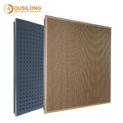 China DIA 4.0 Powder Coating Metal Ceiling Tiles Durable Perforated Suspended Ceiling Panel for sale