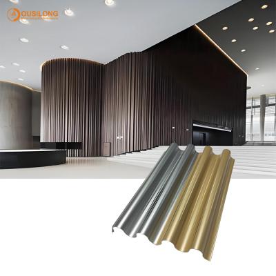China Acid Resistance Corrugated Aluminum Cladding Panel Designed for Interior Walls Offering Protection and Easy Maintenance for sale