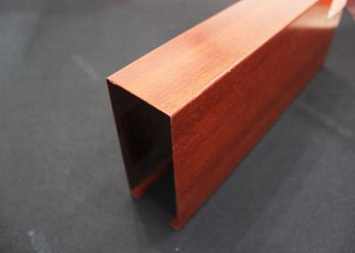 China Linear Metal U - aluminum Profile Screen Ceiling / Rectangular Tube Ceiling Powder Coating for sale