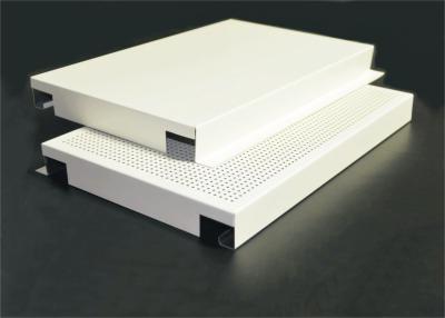 China Custom Perforated Metal Ceiling Tiles Panels E Shaped For Drop Down Ceiling , Hook On for sale
