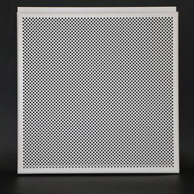 China White Aluminum Perforated Hook Drop Suspended Metal Ceiling Tiles Non - Flammable for sale