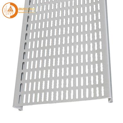 China Het openlucht Windaluminium/Aluminiumcomité van het de Vorm Valse Plafond van het Strookplafond Commerciële Geperforeerde S Te koop