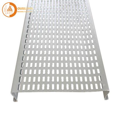 China Het openlucht Windaluminium/Aluminiumcomité van het de Vorm Valse Plafond van het Strookplafond Commerciële Geperforeerde S Te koop
