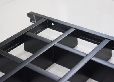 China Metal Grille Ceiling Commercial Ceiling Tiles Panel , install With Black 14 T-grid for sale