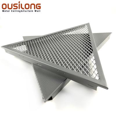 China PVDF Coating 1.2mm Trim In Silver Office Ceiling Tiles for sale
