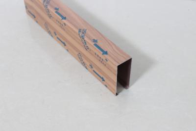 Cina Lineari di alluminio di colore di legno cadono giù le mattonelle del soffitto a forma di U in vendita