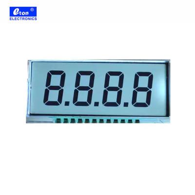 China 4 Digit TN 7 Segment LCD Glass Panel with Metal Pin Connection for sale
