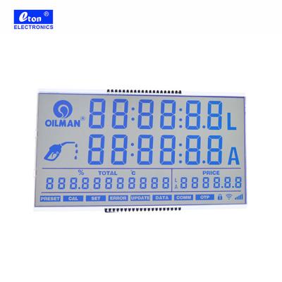 China Fuel Dispenser LCD Display STN Segment 12 Digits LCD Module with White LED Backlight for Fuel Dispenser for sale