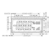 China 7-Segment VA LCD Display for Temperature Testing Date Display on Induction Cooker with Segmented Segment LCD Display for sale