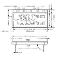 China 7-Segment VA LCD Display for Temperature Testing Date Display on Induction Cooker with Segmented Segment LCD Display for sale