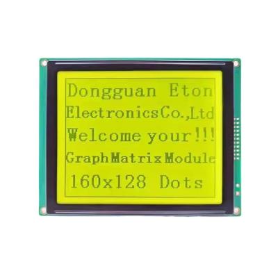 China 5.0V Yellow Green STN Graphic LCD 160x128 Module Five Inch LCD Screen Display Panel with Housing Case Enclouser for sale