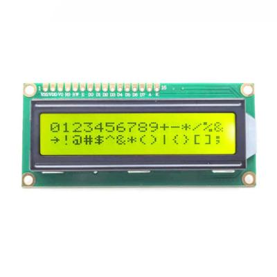 China China Manufacturer Customized Characters Icd Module 1602 2x16 Lcd Display Green Back Light  16 Characters 2 Line for sale
