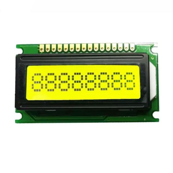 Quality Custom Pantalla Lcd 8x1 Yellow-green Alphanumeric 8x1 Lcd Display Module 0801 for sale