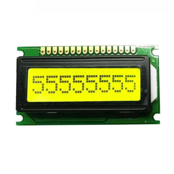 Quality Custom Pantalla Lcd 8x1 Yellow-green Alphanumeric 8x1 Lcd Display Module 0801 for sale