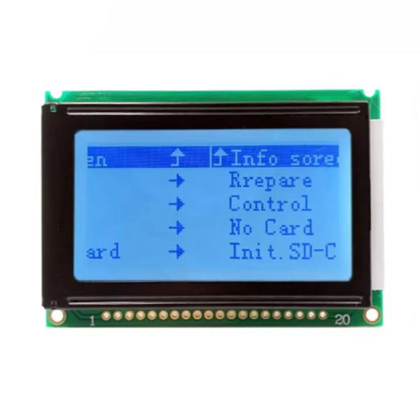Quality LCD Display Modules Blue/Green Backlit 128x64 Dots I2C Communication Interface for sale