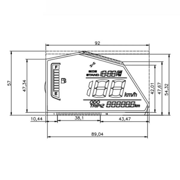 Quality New Customized Motorcycle Speedometer High Quality HTN 4.5V Speedometer LCD for sale