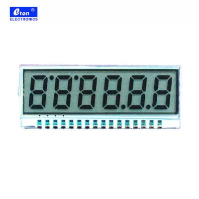 China Custom 6 Digits 7 Segment LCD Screen, TN Segment Type LCD Display Module for Industrial Meter Equipment for sale
