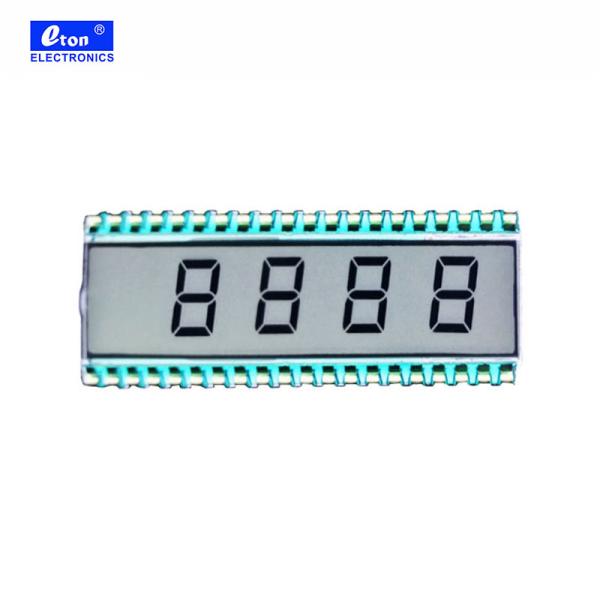 Quality Custom 4 Digit 7 Segment TN Lcd Display for Fuel Dispenser Positive  with Pin Connector Lcd Display for sale