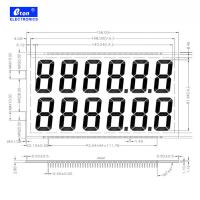 China Customized Fuel Dispenser 12 big digit legs lcd segment display for sale