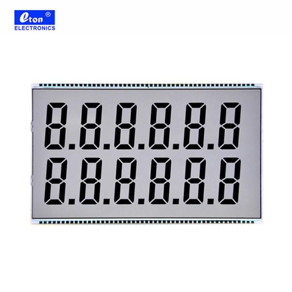 Quality Wholesale Transflective TN LCD Screen Monochrome 7 Segment 12 Digit Display 5.0V 64Hz for Fuel Dispenser Wide Temperature Range for sale