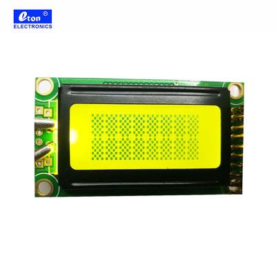 China Customized YellowGreen,  Monochrome Stn 5.0V 8(characters) X 2(line)  Lcd Display for sale