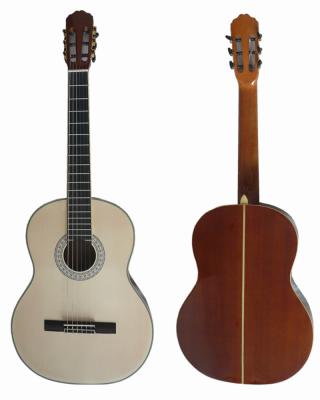 China 39 inch 4/4 Bleach Spruce Top Sapele Back Wood Classical Guitar CG3921-B for sale