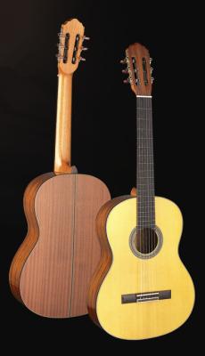 China Handcrafted Matt Solidwood Spruce Wood Classical Guitar cupronickel frets TP-CG15 for sale