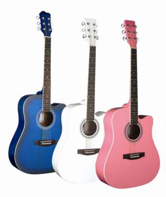 China Basswood plywood Junior left handed acoustic guitar 41 inch TP-AG50C for sale