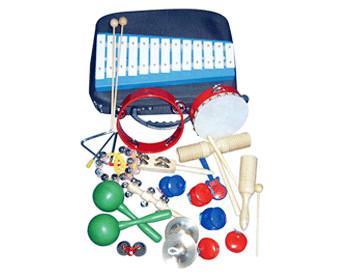 China 17 Pieces Wood Percussion Kids Musical Instrument Orff Instruments Set With Bag for sale