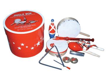 China 9 Pieces Mini Percussion Kids Musical Instrument , Children Wooden Toy Drum for sale