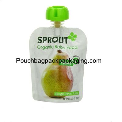3.17oz stand up spout pouch for baby food, BPA free and food safety