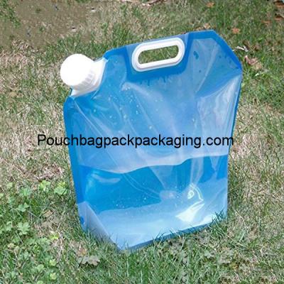 China 5L stand up spout pouch for water, plastic water bag foldable for sale
