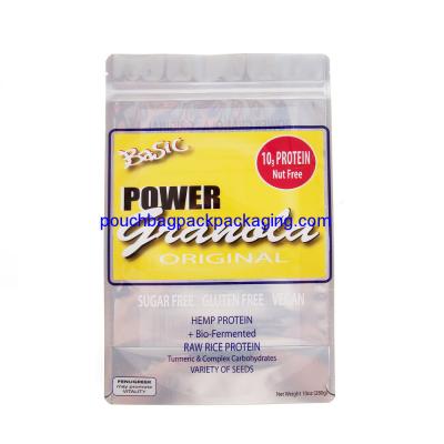 China Aluminium stand up pouch with zipper, stand up bag with zip lock for protein powder for sale