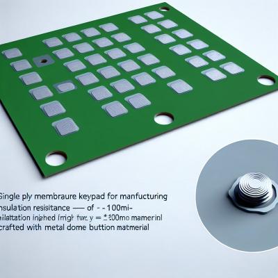 China Einzelmembraner Schalter mit Metallkuppelknöpfen und weiblichem Stecker zu verkaufen