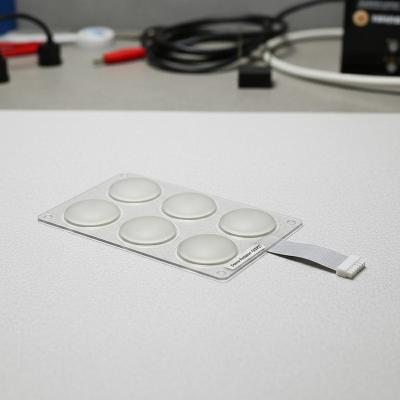 China Dome Retainer 005PET Flexible Membrane Keyboard 5 Keypads Suitable for Various Electronic and Industrial Applications for sale