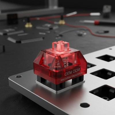 China Red Led Color Polyester Keyboard Switch Custom Made Oem Odm Precision Engineered For Mechanical Keyboard Manufacturing for sale