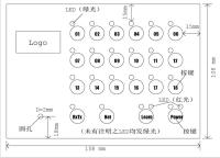China Thin Film Embossed LED Membrane Switch PC / PET Membrane Touch Switch Keypad for sale