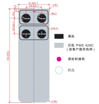 China Thin Film 10 Button Membrane Switch Graphic Overlay For Mobile Phone for sale