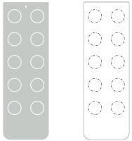 China Flexible Remote Control Membrane Touch Switch Overlay With Back Adhesive for sale