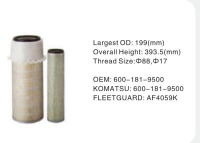 China OD 1996mm Hydraulic Oil Filter Assembly 600-181-9500 393.5mm Height for sale