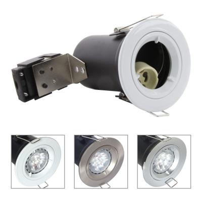 China Die Cast Aluminium GU10 Fixed Fire Rated Downlight - White Color for sale