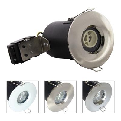 China MR16 GU10 Aluminium Bathroom IP65 Fire Rated Downlight Fittings - Satin Nickel Color for sale