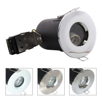 China MR16 GU10 Aluminium Bathroom IP65 Fire Rated Downlight Fittings - Chrome Color for sale